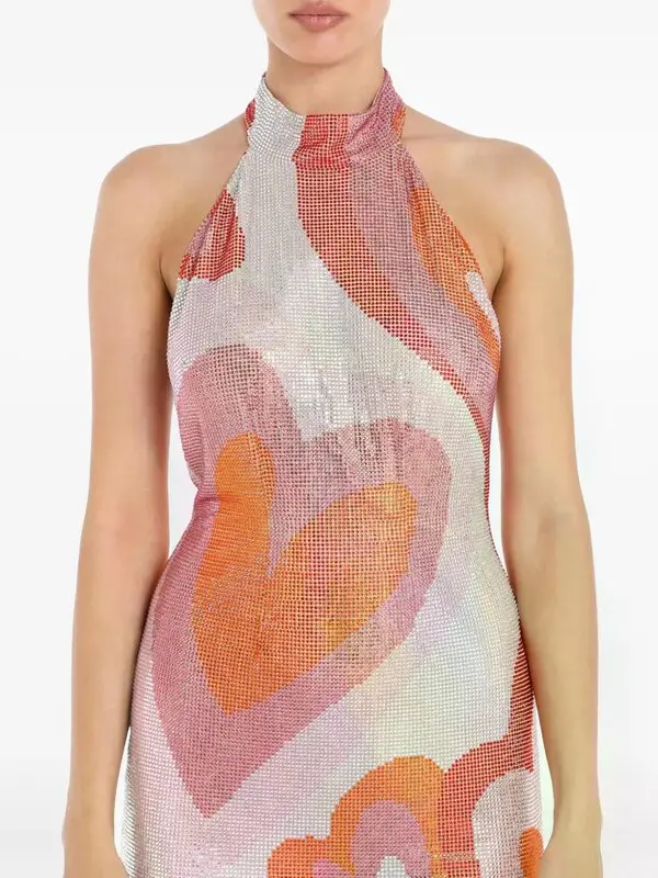 CELIA KRITHARIOTI Heart Print Mini Dress