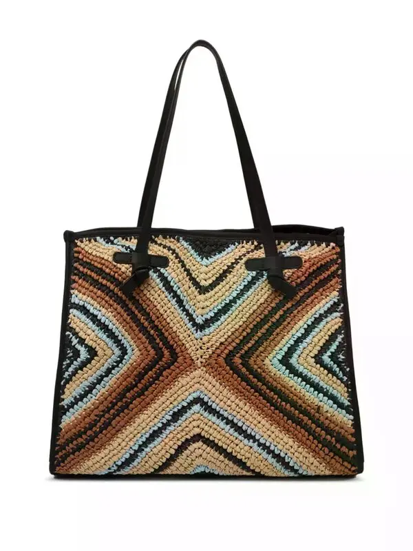 MARCELLA CLUB Chevron Pattern Tote Bag - Neutrals