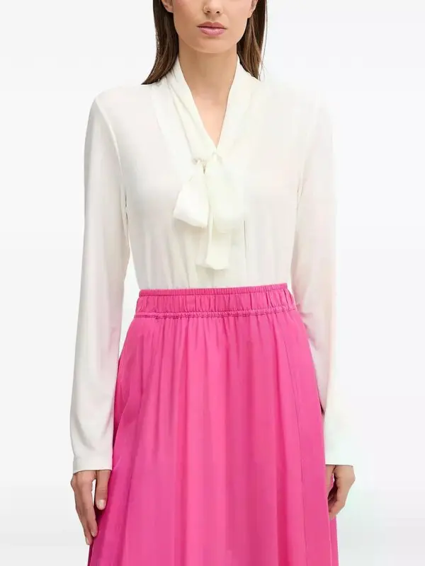Joseph Ribkoff Tie-neck Long-sleeve Blouse