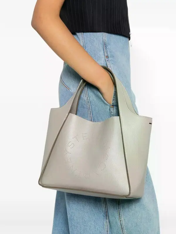 Stella McCartney Studded-logo Tote Bag - Grey