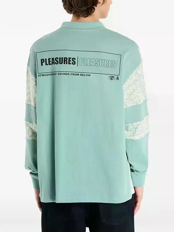 PLEASURES Floral V-neck Sweatshirt