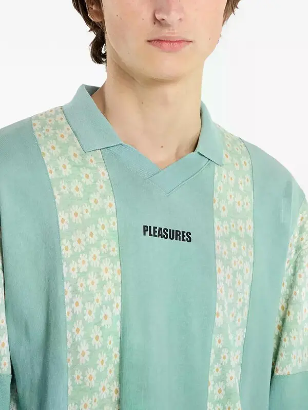 PLEASURES Floral V-neck Sweatshirt