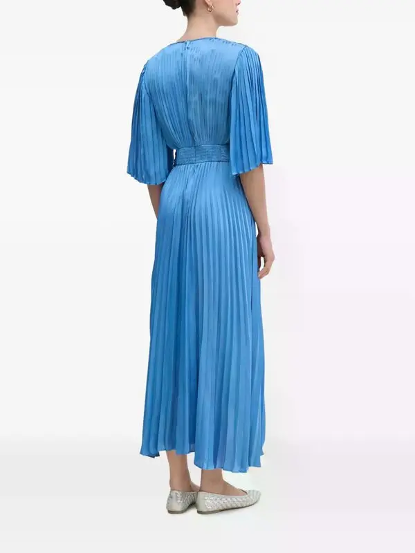 Joseph Ribkoff Pleated V-neck Midi Dress