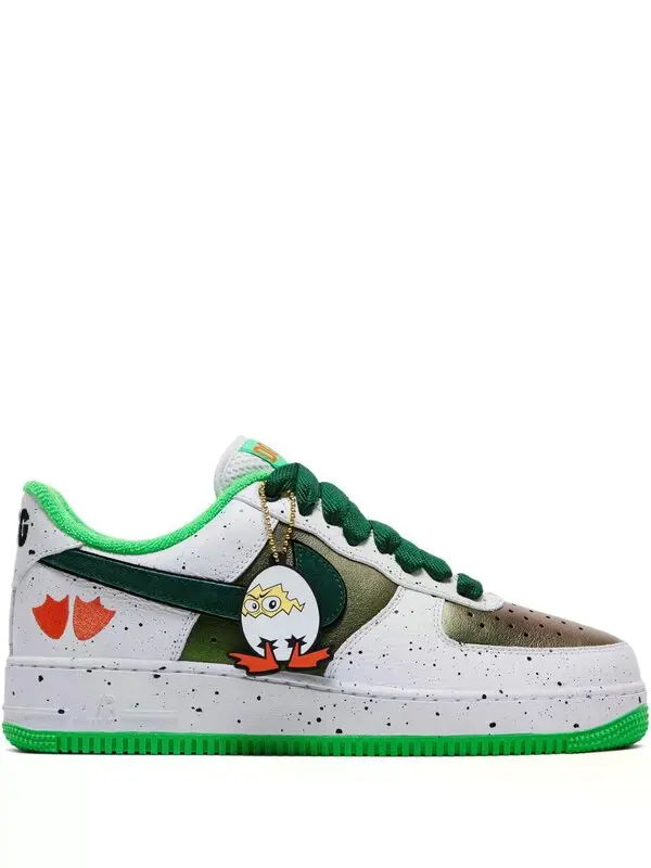 Nike X Goat Division St. Air Force 1 Low 'ducks Of A Feather' Sneakers - White