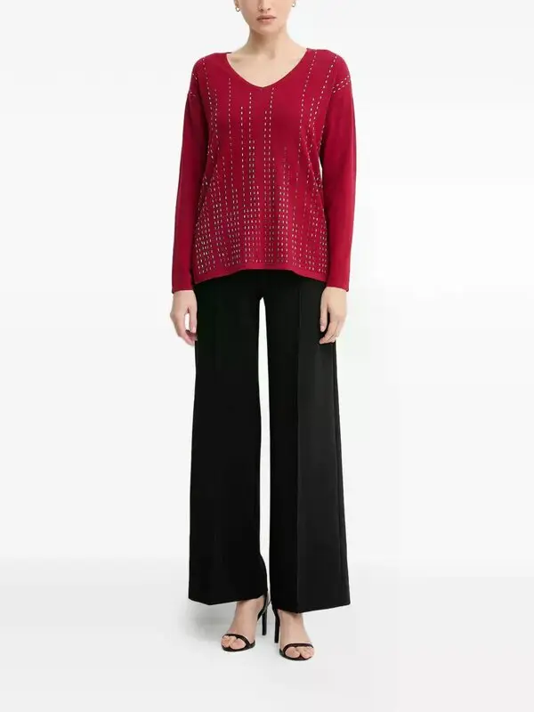 Joseph Ribkoff Embellished V-neck Top