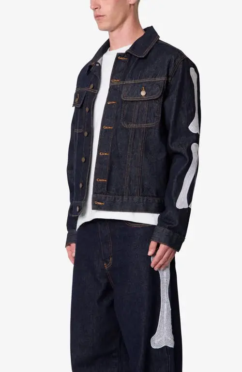 Mnml Raw Skeleton Denim Trucker Jacket