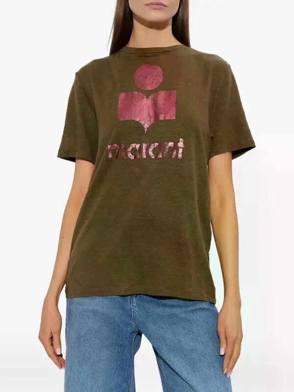 MARANT ETOILE Zewel Logo-print T-shirt - Green