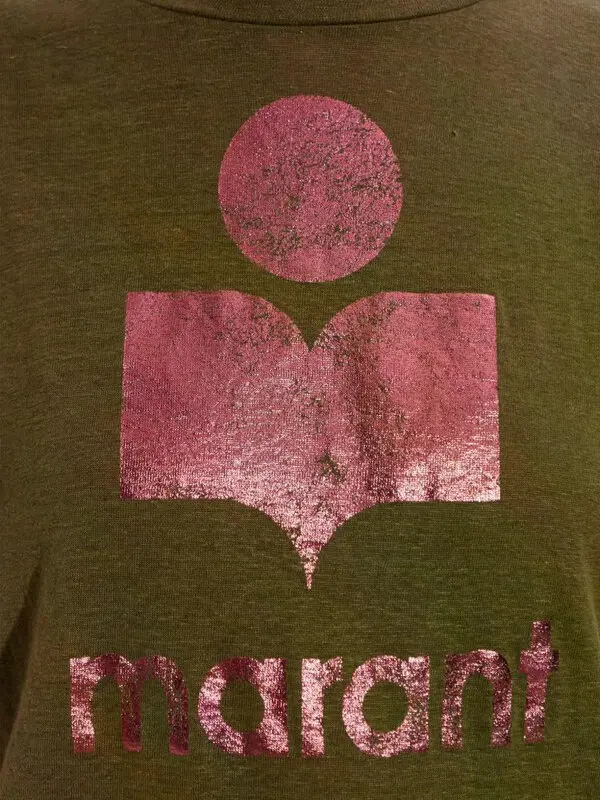 MARANT ETOILE Zewel Logo-print T-shirt - Green