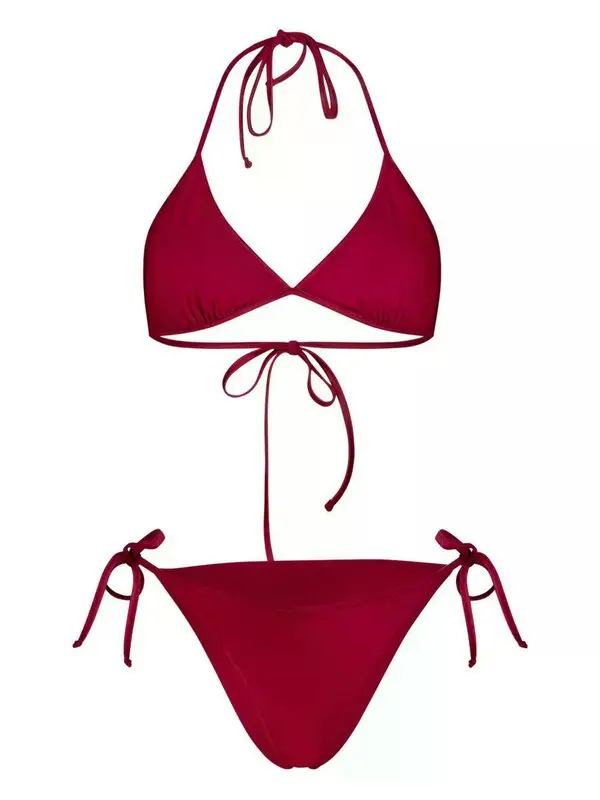 PARAMIDONNA Livia Swarovski Crystal-embellished Bikini - Red