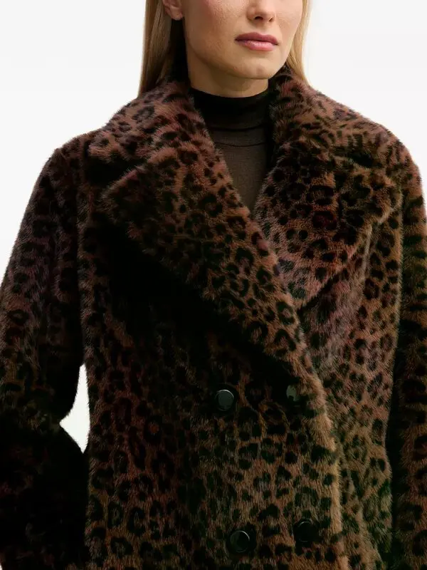 Joseph Ribkoff Leopard-print Double-breasted Coat