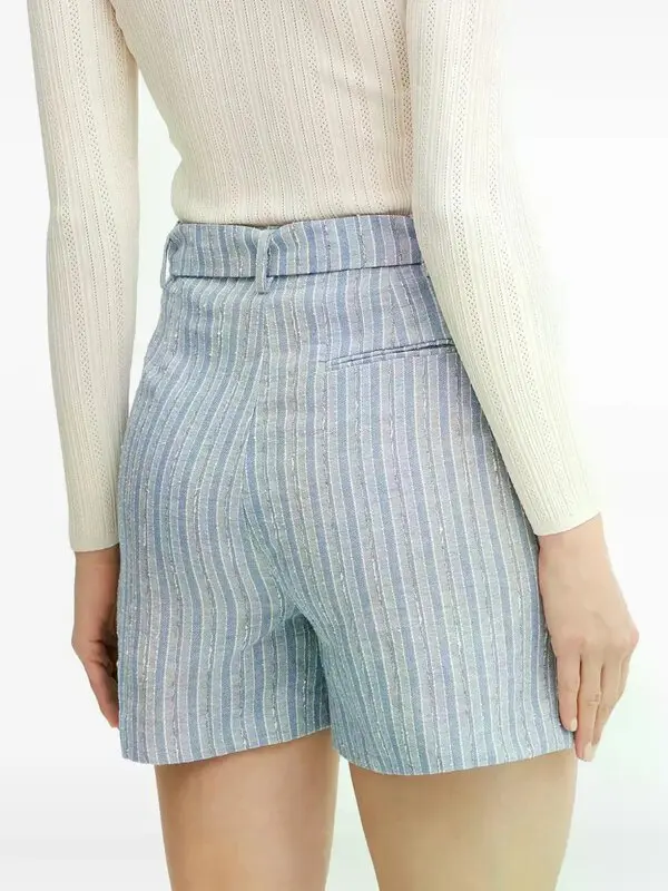 FRACOMINA Striped Belted Shorts