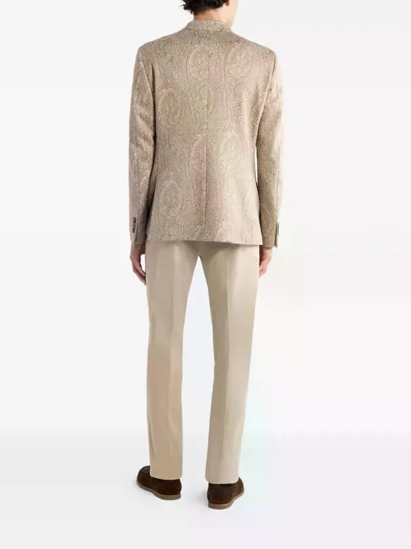 Etro Single-breasted Jacquard Blazer - Neutrals