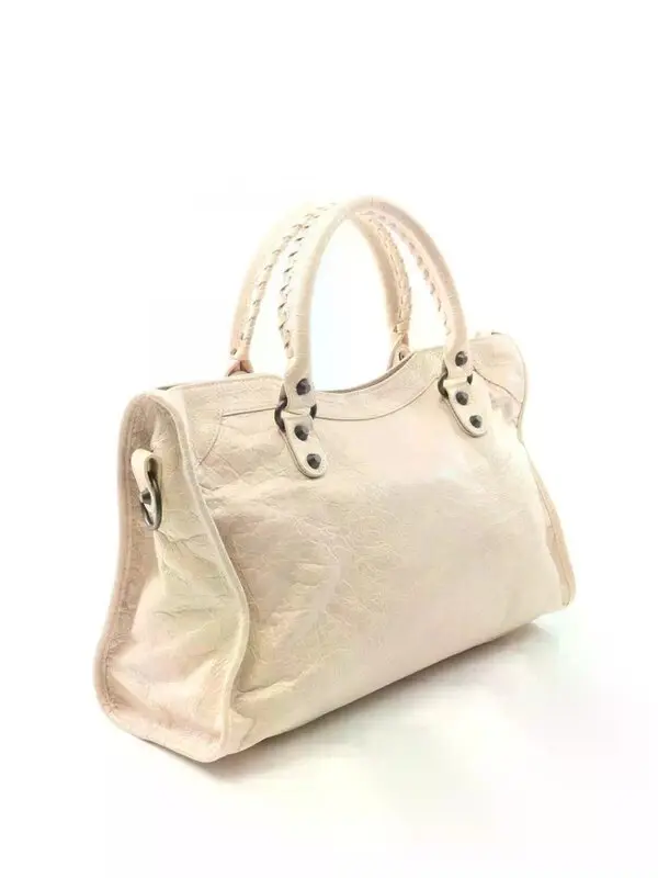 Balenciaga 2010-2025 Medium Lambskin Le City Satchel - Brown