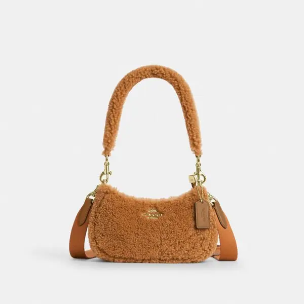 COACH Teri Mini Shearling Crossbody Bag