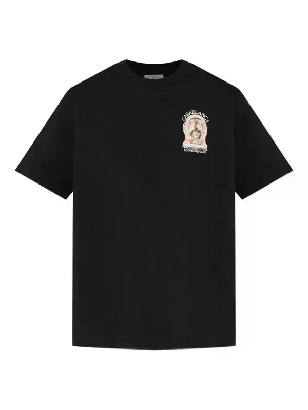 Casablanca Graphic-print Crew-neck T-shirt - Black