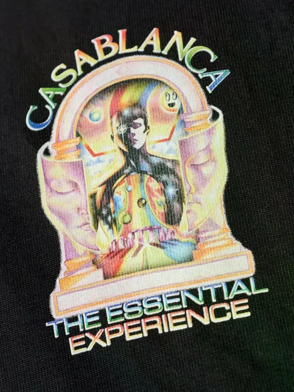 Casablanca Graphic-print Crew-neck T-shirt - Black