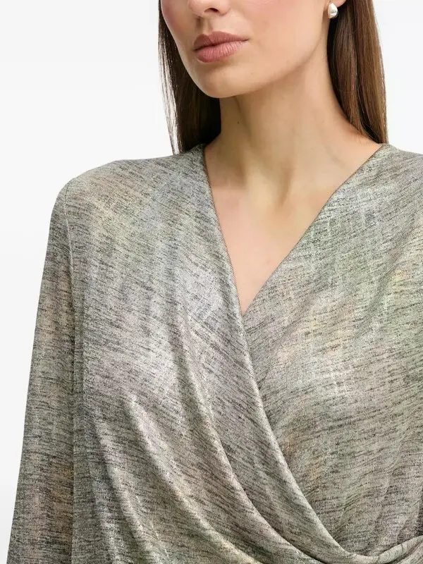 Joseph Ribkoff Draped V-neck Blouse