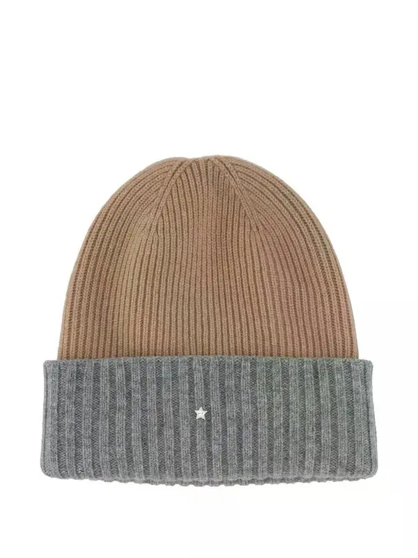 Lorena Antoniazzi Star-detail Ribbed Beanie - Neutrals