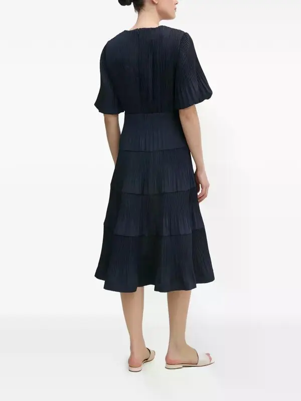 Joseph Ribkoff Tiered Pleated Midi Dress