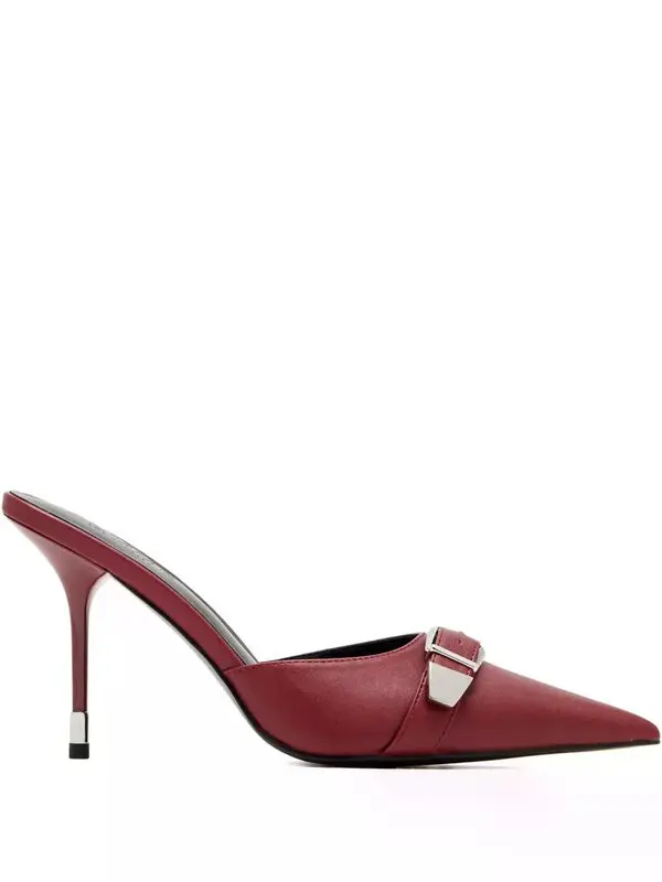 Femme La Venetia Pointed-toe Mules - Red