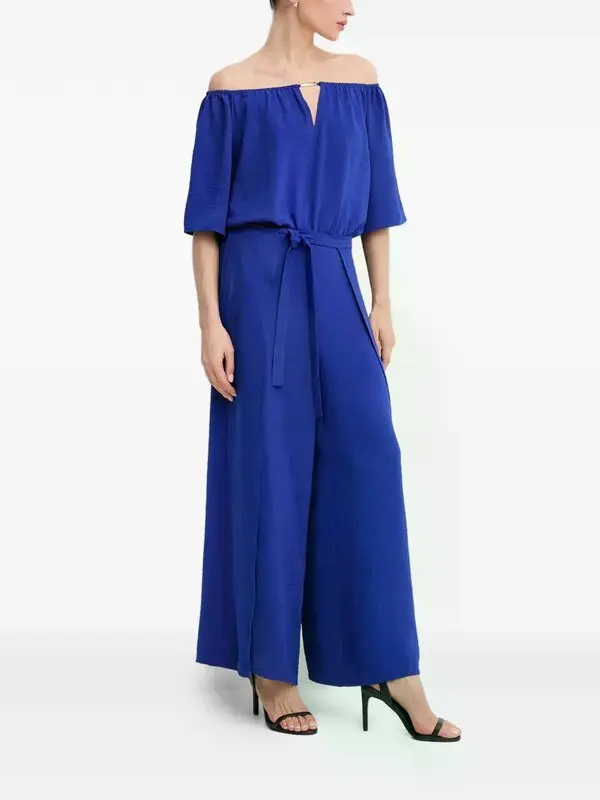 Joseph Ribkoff Off-shoulder Wide Leg Jumpsuit