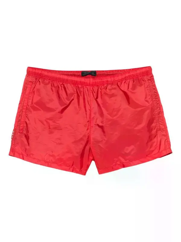 Prada Logo Swim Shorts - Red