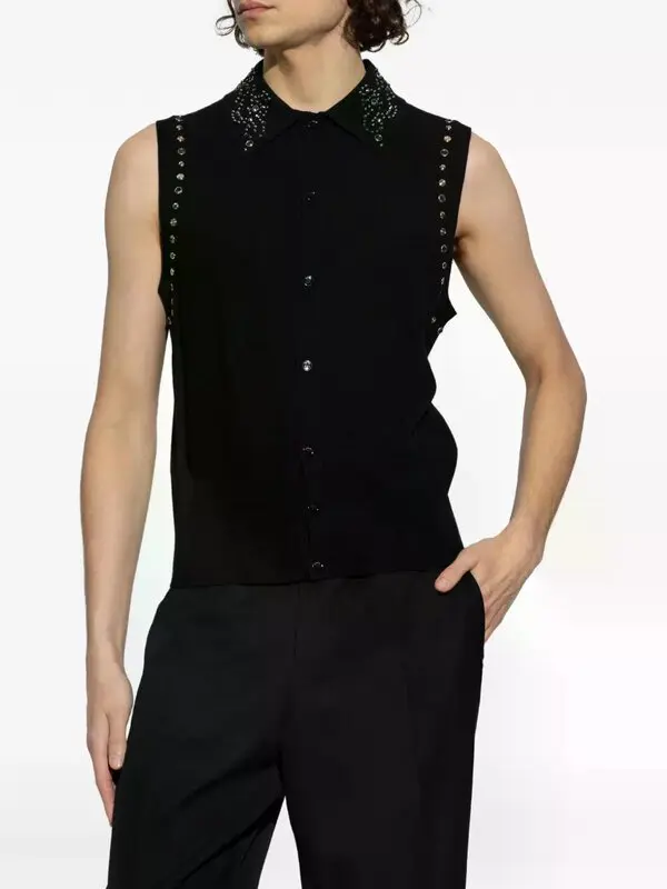Versace Embellished Collar Vest