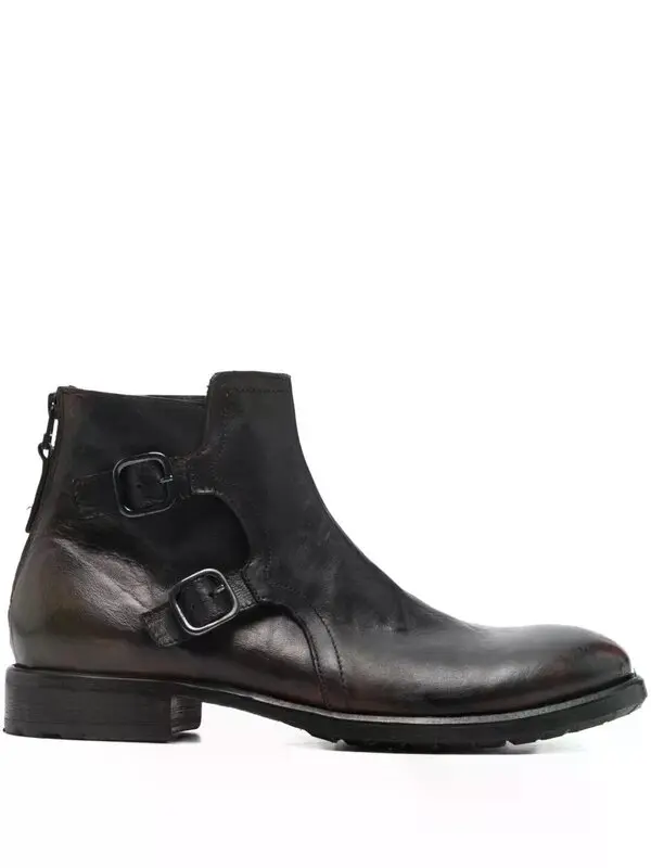 LEQARANT Leather Biker Boots