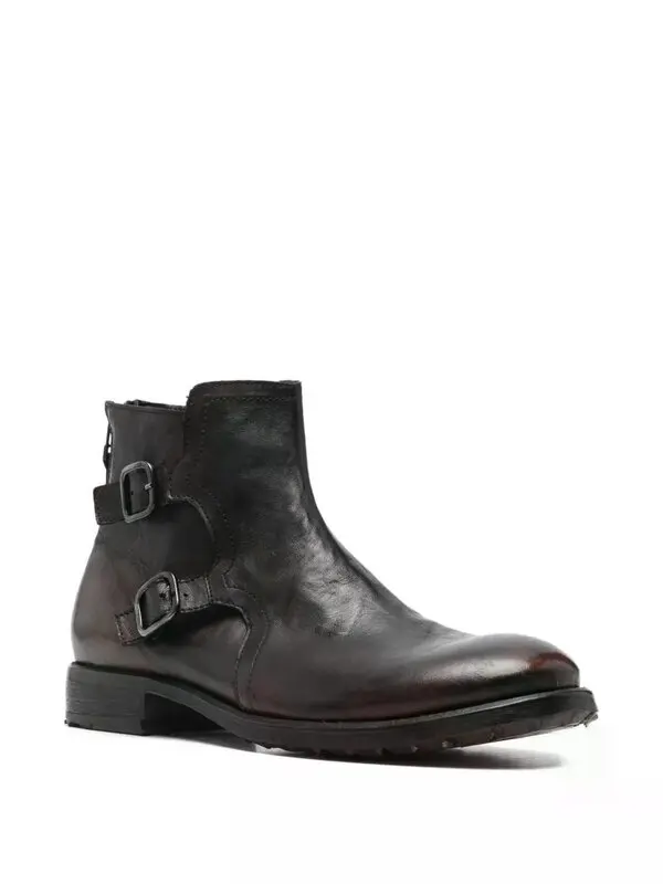 LEQARANT Leather Biker Boots