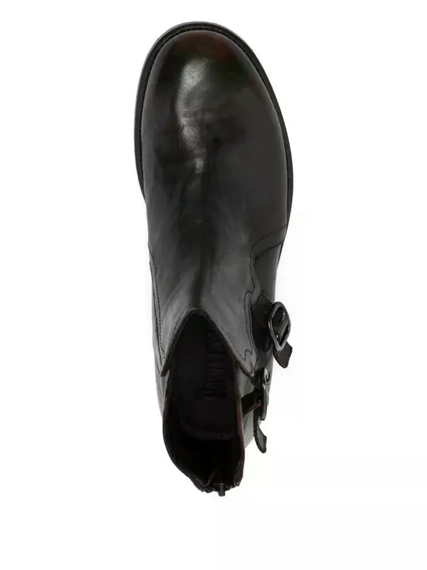 LEQARANT Leather Biker Boots