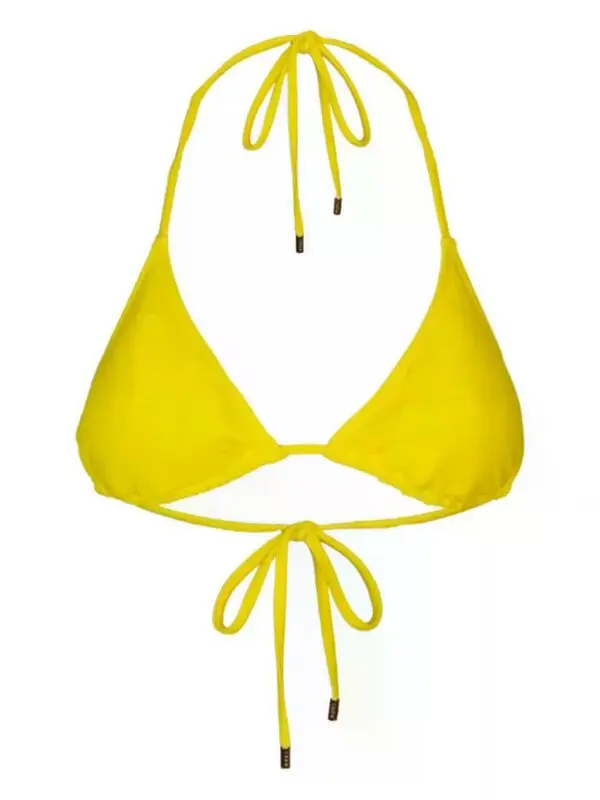 CAHA CAPO DUBAI Tie Triangle Bikini Top - Yellow