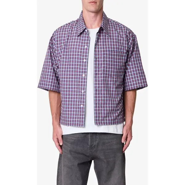 Mnml Crispy Plaid Poplin Button-up Shirt