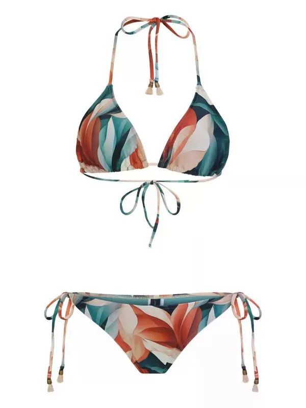 LYGIA & NANNY Printed Triangle Bikini - Blue