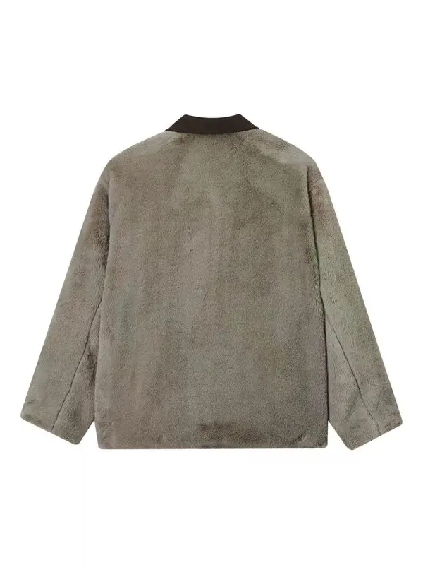TOUT A COUP Button Faux Jacket