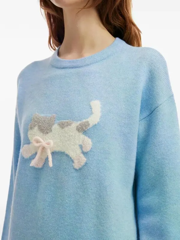 B+AB Appliqué Crew-neck Sweater
