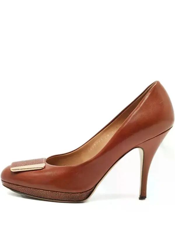 FERRAGAMO Leather Pumps With Buckle