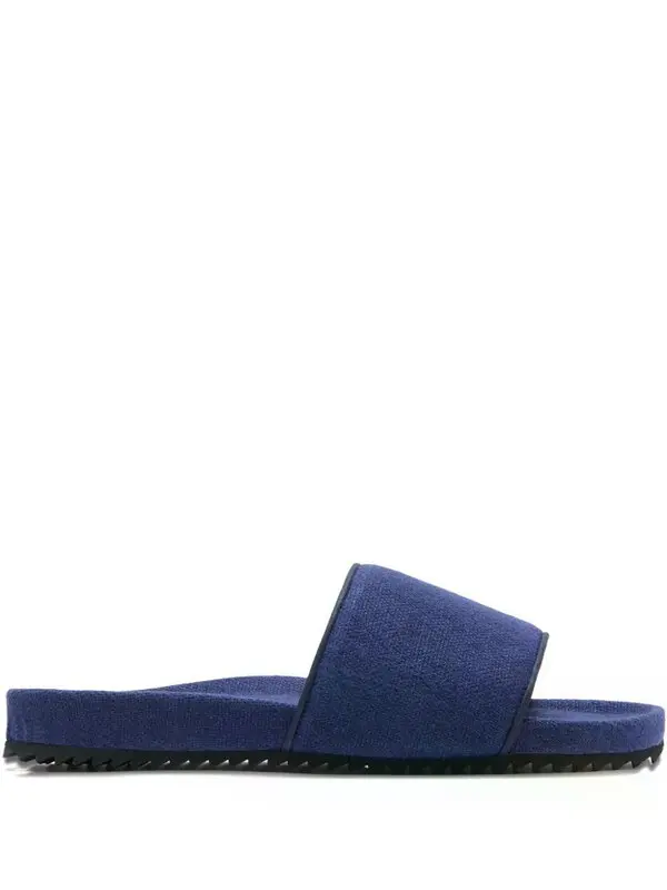 Frescobol Carioca Renato Round-toe Slides - Blue