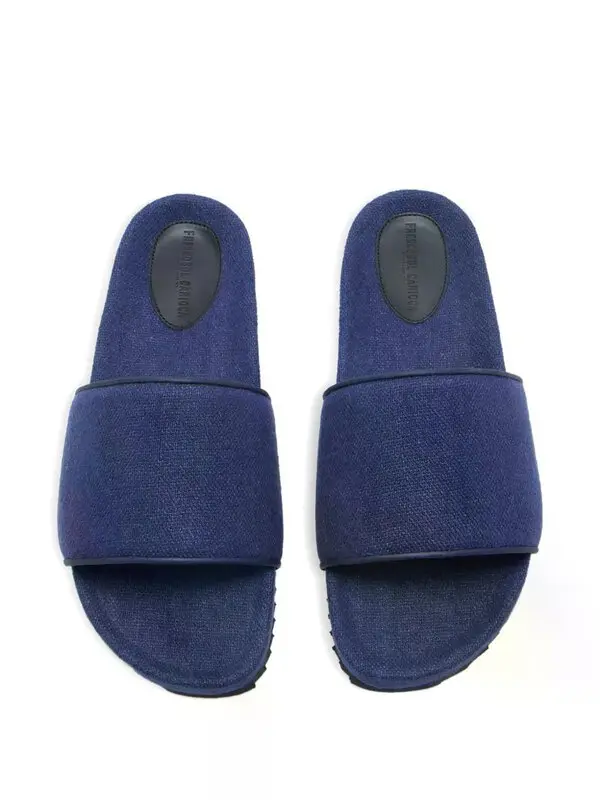 Frescobol Carioca Renato Round-toe Slides - Blue