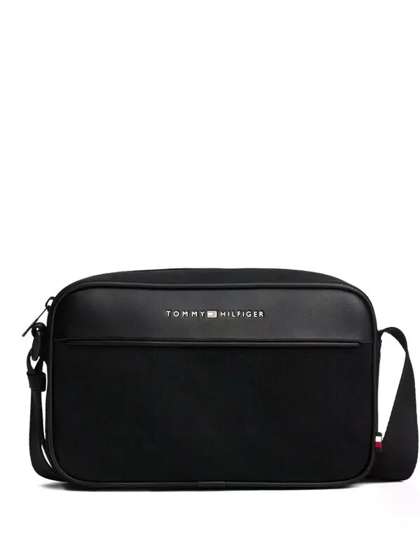 Tommy Hilfiger Logo-detail Messenger Bag - Black