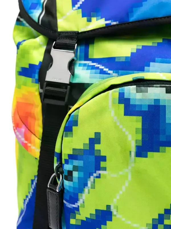 Prada Pixel-print Backpack