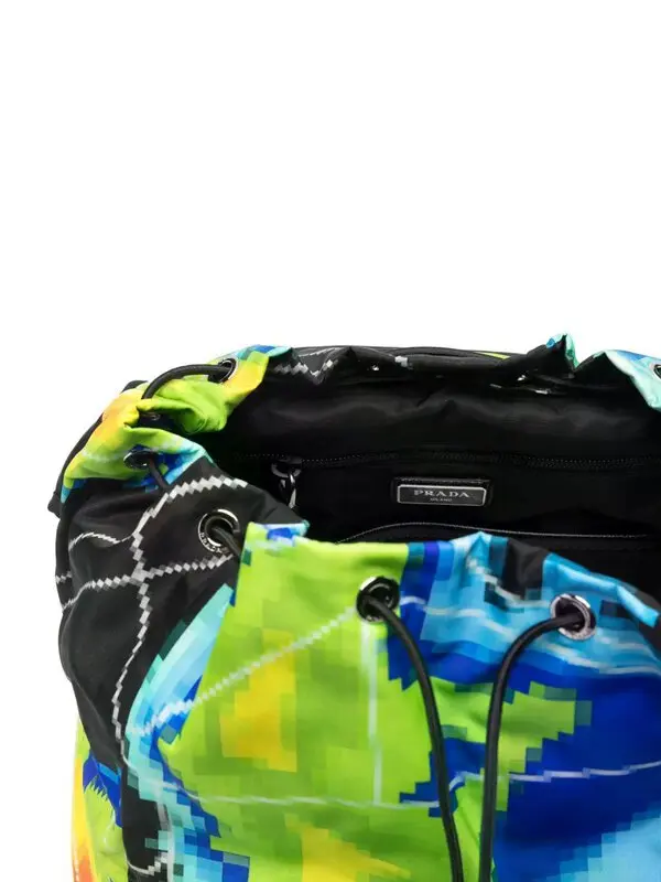 Prada Pixel-print Backpack