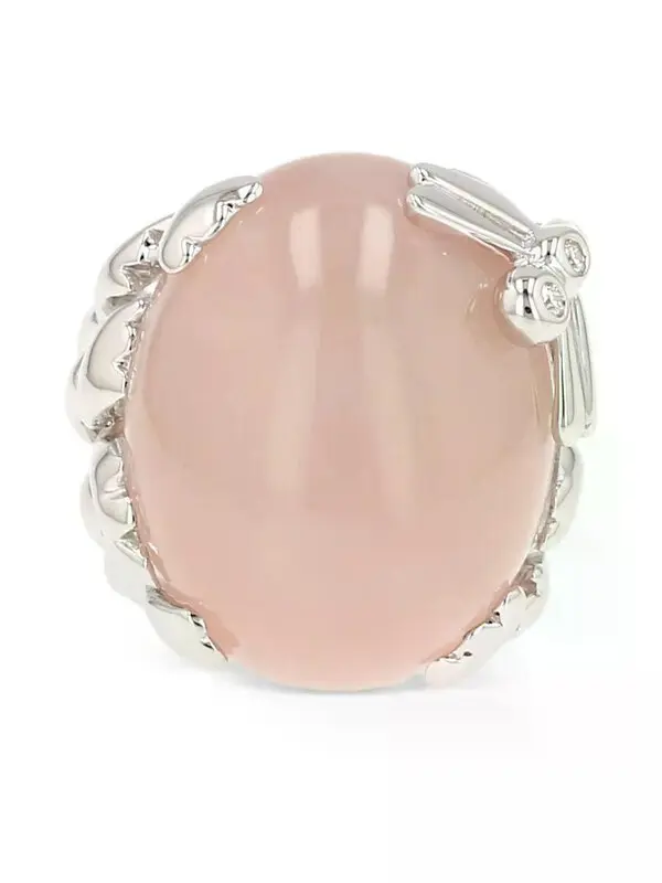 Dior 2000's Gourmande Diamond And Quartz Ring - Pink