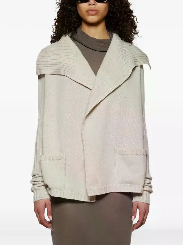 Rick Owens Shawl Cardigan - Neutrals