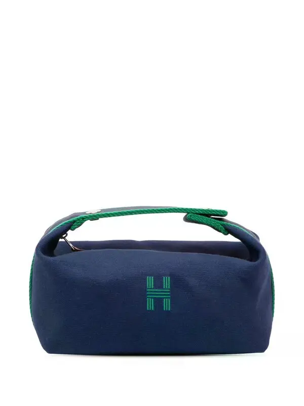 Hermès Small Toile Bride A Brac Case - Blue