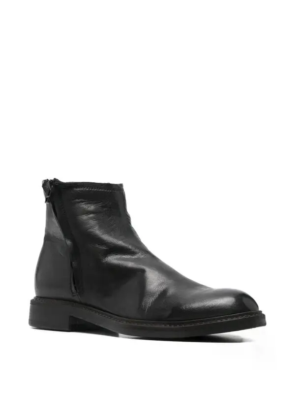 LEQARANT Leather Zip Boots
