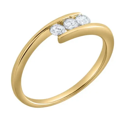 LUVMYJEWELRY 14k Gold 0.25 Ct. Diamond Ring - 14k Yellow Gold