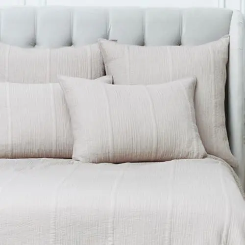 ELISABETH YORK Nunzia Oyster Cotton /queen Bed Quilt