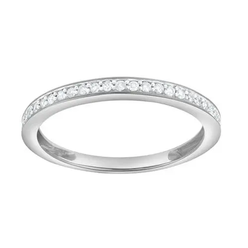LUVMYJEWELRY 14k Diamond Band 0.10 Ct - 14k White Gold