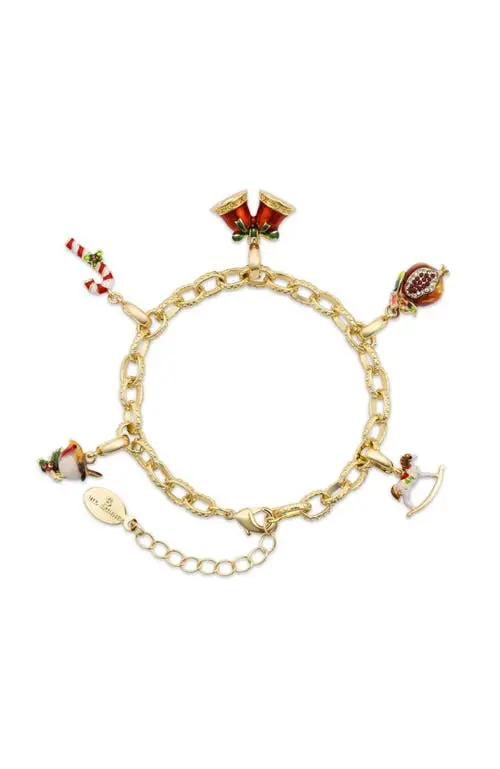 BILL SKINNER STUDIO Christmas Charm Bracelet Set - Gold Plated