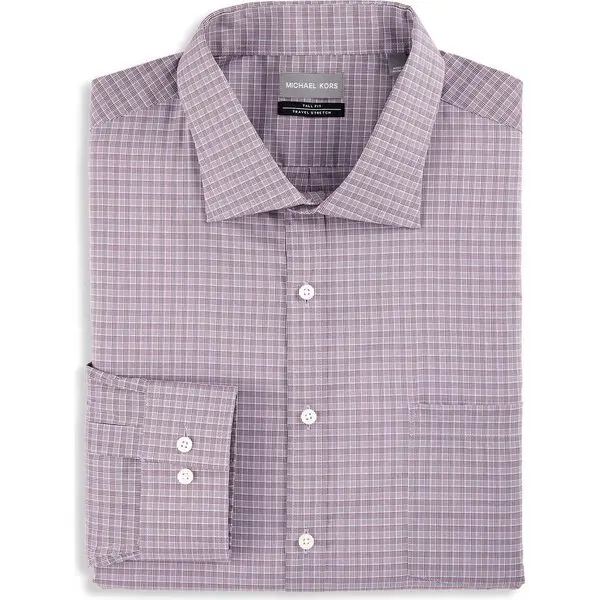 Michael Kors Big & Tall Performance Plaid Dress Shirt